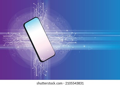 Technological Concept Background Modern Smartphone Illustration Stock ...