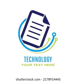 Technologies Logo Sticker Label Brand Template Stock Vector (Royalty ...
