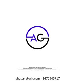 Technology Ag Circle Logo Letters Concept Stock Vector (Royalty Free ...