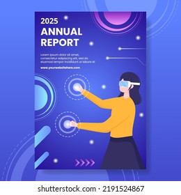 Technology Annual Report Template Hand Drawn Stock Vector (Royalty Free ...