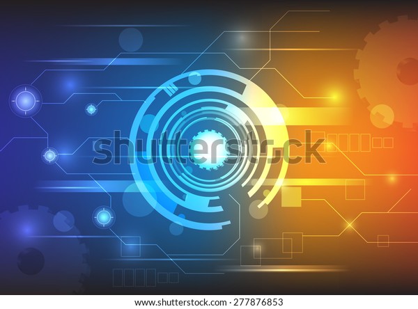 Technology Background Blue Orange Tone: เวกเตอร์สต็อก (ปลอดค่าลิขสิทธิ์ ...