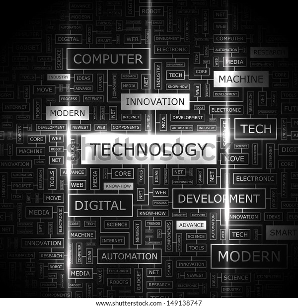 Technology Background Concept Wordcloud Illustration Print Stock Vector ... Technology Background Concept Wordcloud Illustration Print Stock Vector ...