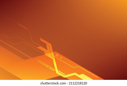 Technology Background Orange Modern Abstract Luxury Stock Vector ...