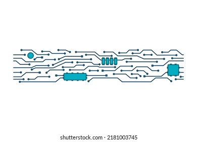 Technology Banner Circuit Board Repeating Pattern Stock Vector (Royalty ...