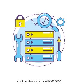 Technology Banner Data Center Connecting Stock Vector (Royalty Free ...