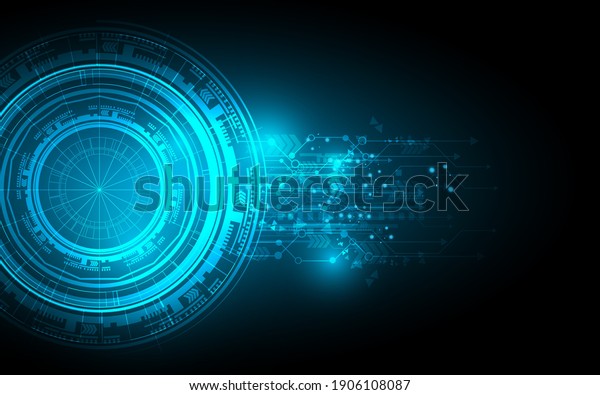Technology Blue Background Abstract Art Design Stock Vector (Royalty ...