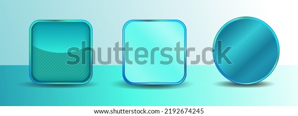 Technology Blue Green Gradient Color Apps Stock Vector (Royalty Free ...