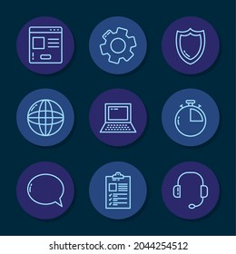 Technology Business Icon Set Stock Vector (Royalty Free) 2044254512 ...