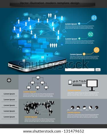 Technology Business Infographics Information Technology Graphics Stock ...