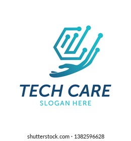 Technology Care Logo Vector Inspiration Stock Vector (Royalty Free ...