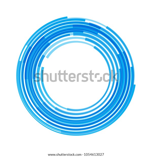 Technology Circle Frame Isolated On White Stock Vector (Royalty Free ...