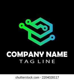 Technology Company Logo Design Vector Stock Vector (Royalty Free ...