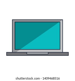 Technology Device Laptop Cartoon Vector Illustration Stock Vector ...