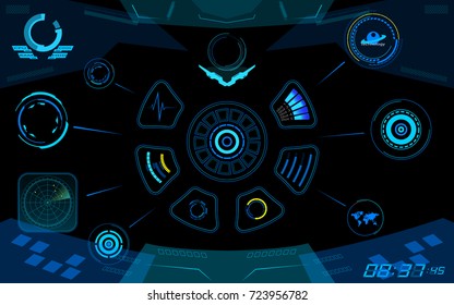 Technology Future Blue Innovation Wallpaper Stock Vector (Royalty Free ...