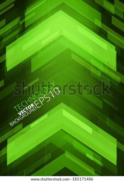 Technology Future Green Arrows Abstract Vector Stock Vector (Royalty ...