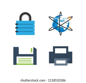 Technology Hardware Icons Stock Vector (Royalty Free) 1118510186 ...