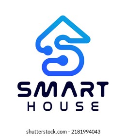 Technology House Connection Icon Logo Vector Stock Vector (Royalty Free ...