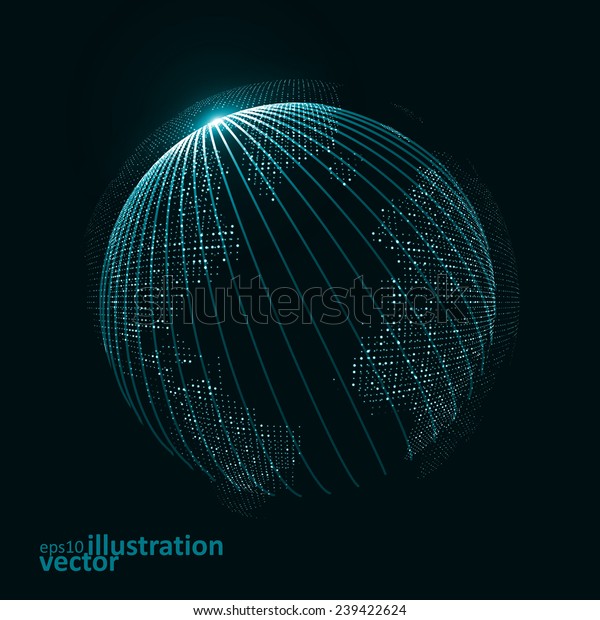 Technology Image Globe Concept Vector Illustration Stock Vector ...