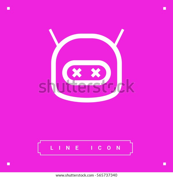Technology Isolated Minimal Icon Dead Robot Stock Vector (Royalty Free ...