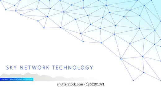 Technology Line Art Background Low Polygonal Stock Vector (Royalty Free ...