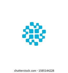 Technology Logo Blue Color Template Modern Stock Vector (Royalty Free ...