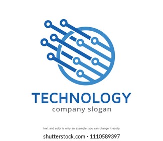 Technology Logo Symbol Template Design Vector Stock Vector (Royalty ...