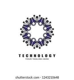 Technology Logo Templates Industrial Emblemsignsymbolvector Logos Stock ...