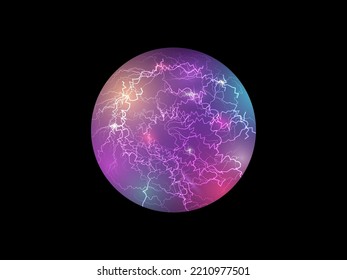 Technology Magic Sphere Electric Ball Lightning Stock Vector (Royalty ...