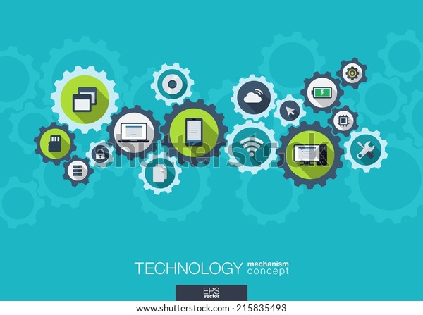 「Technology Mechanism Concept Abstract Background Integrated」のベクター画像素材 ...