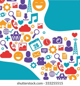 Technology Media Communication Graphic Design Vector Stock Vector ...