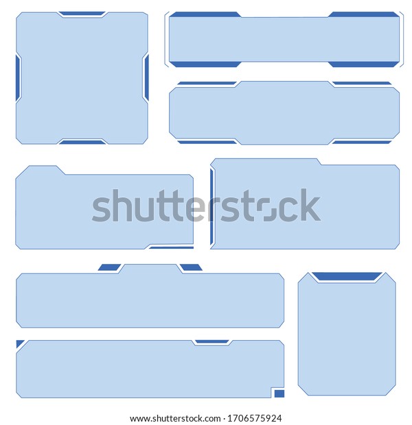 Technology Simple Rectangel Border Hud Ui Stock Vector (Royalty Free ...