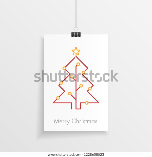 Technology Style Christmas Poster Gift Card Stock Vector (Royalty Free ...