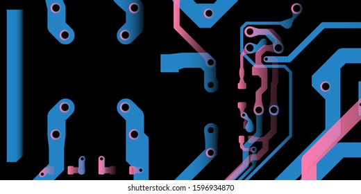 Technology Terminal Background Red Blue Background Stock Vector ...