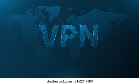 Technology Vpn 3d Text Blue Glowing Stock Vector (Royalty Free ...