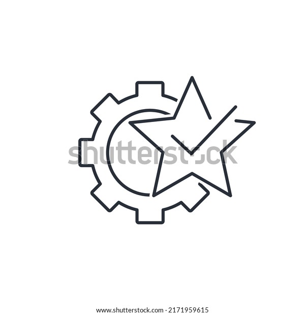 Technostar Technical Excellence Vector Linear Icon Stock Vector ...