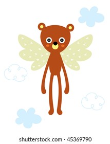 Teddy Angel Greeting Stock Vector (Royalty Free) 45369790 | Shutterstock