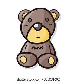 Teddy Bear Color Doodle Stock Vector (Royalty Free) 305031692 ...