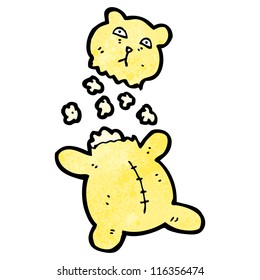 Teddy Bear Torn Off Head Cartoon Stock Vector (Royalty Free) 116356474 ...
