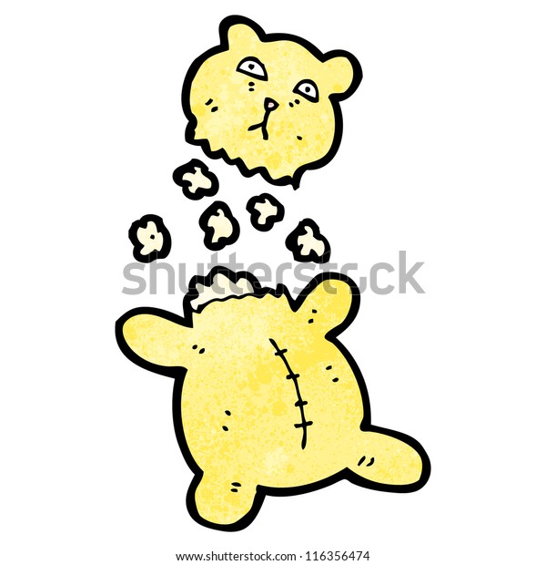 Teddy Bear Torn Off Head Cartoon Stock Vector (Royalty Free) 116356474 ...