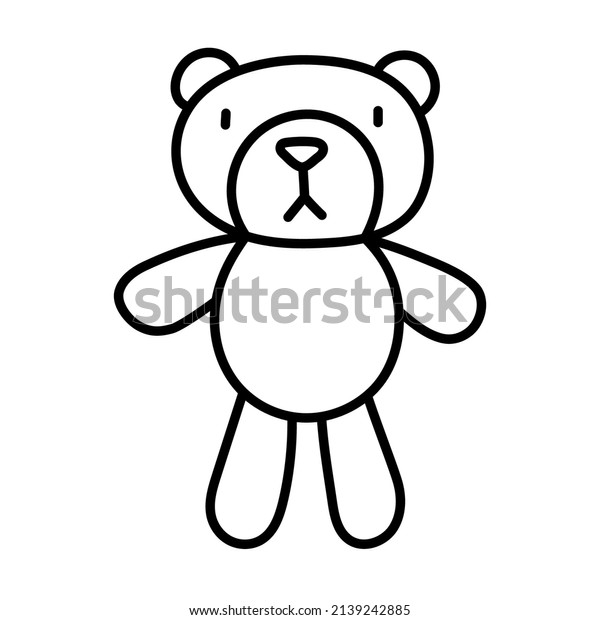 Teddy Hand Drawn Doodle Kid Stuff Stock Vector (Royalty Free ...