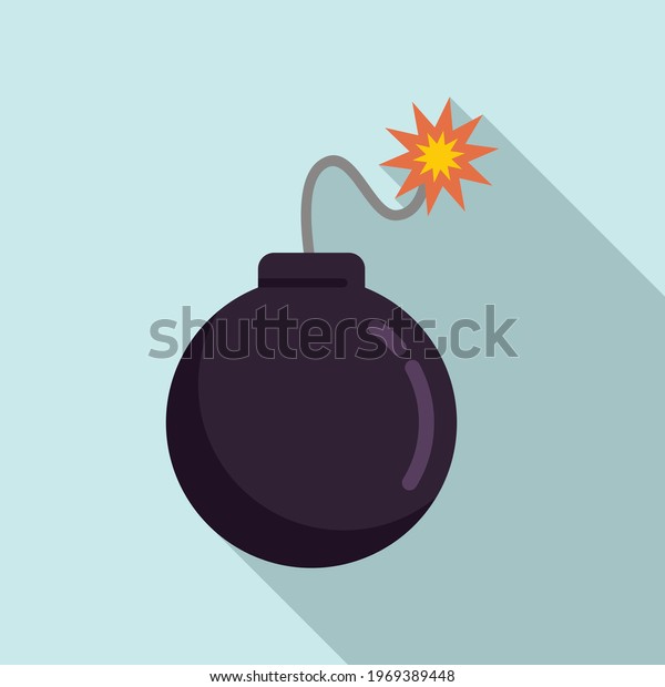 Teen Problems Bomb Icon Flat Illustration Stock Vector (Royalty Free ...
