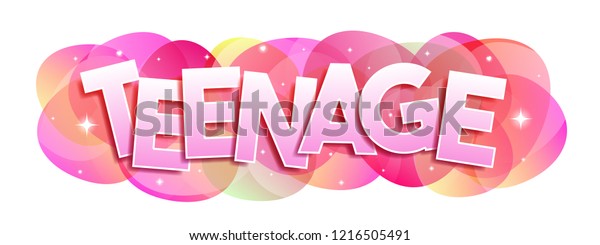 Teenage Word Vector Banner Stock Vector (Royalty Free) 1216505491 ...