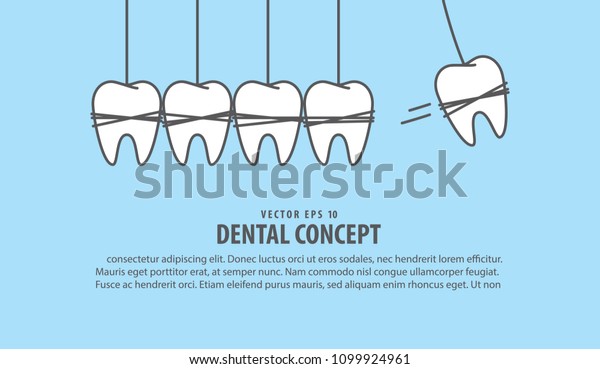 Teeth Hang Swinging Illustration Vector On: stockvector (rechtenvrij ...