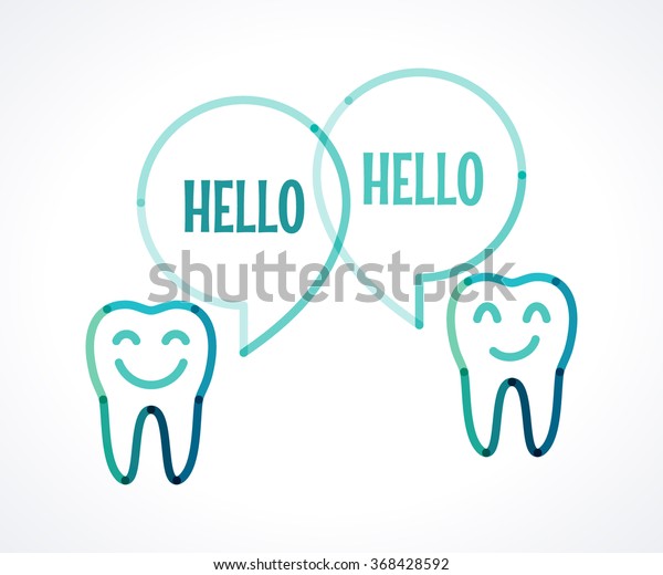 Teeth Speech Bubbles Talking Teeth Transparent Stock Vector (Royalty ...