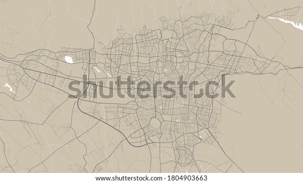 Tehran City Map Poster Map Tehran Stock Vector (Royalty Free ...