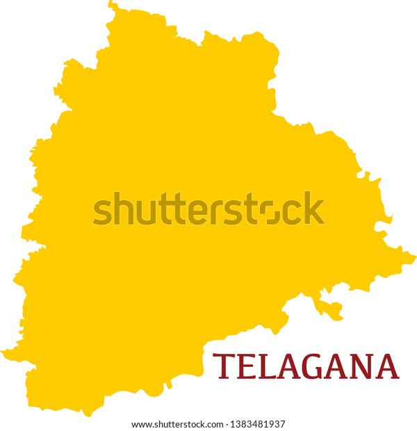 Telangana India Vector Map High Detailed Stock Vector (Royalty Free ...