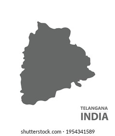 Telangana India Vector Map White Background Stock Vector (Royalty Free ...