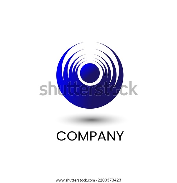 Telecommunications Logo Template Design Blue Color Stock Vector ...