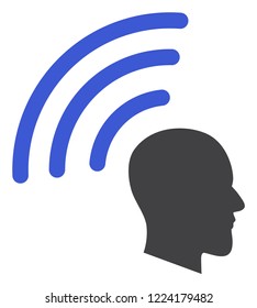Telepathy Waves Icon On White Background Stock Vector (Royalty Free ...