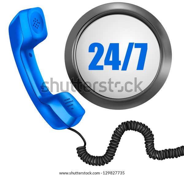 Telephone 247 Button 24 Hours Day Stock Vector (Royalty Free) 129827735 ...